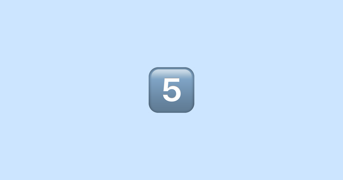 5️⃣ keycap: 5 - Emoji Meaning