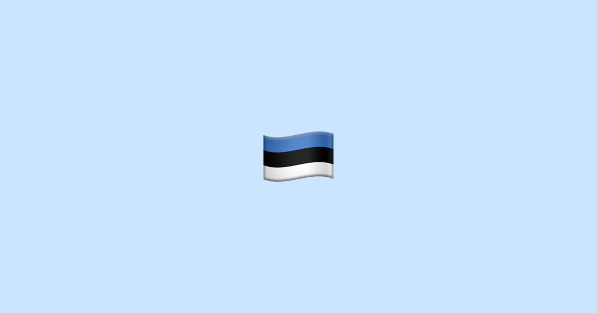 Vėliava: Estija 🇪🇪 Emoji reikšmė + Copy & Paste