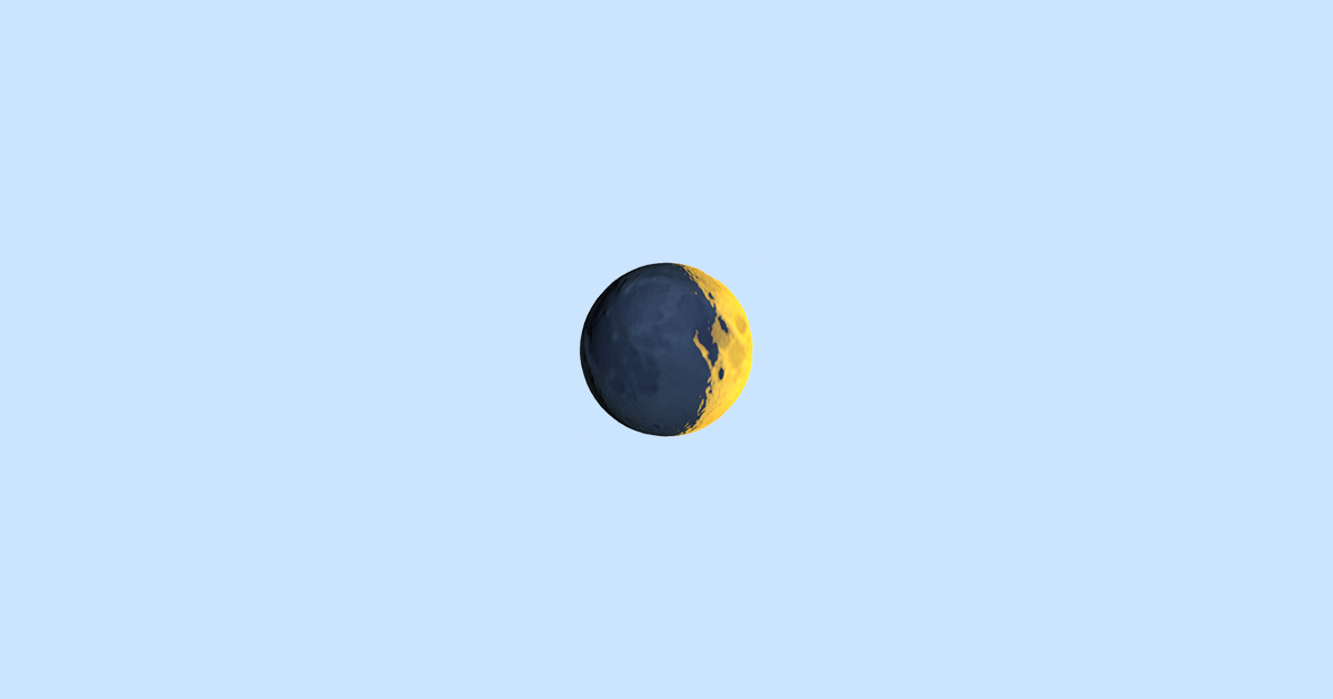 Waxing Crescent Moon 🌒 Emoji Meaning + Copy & Paste