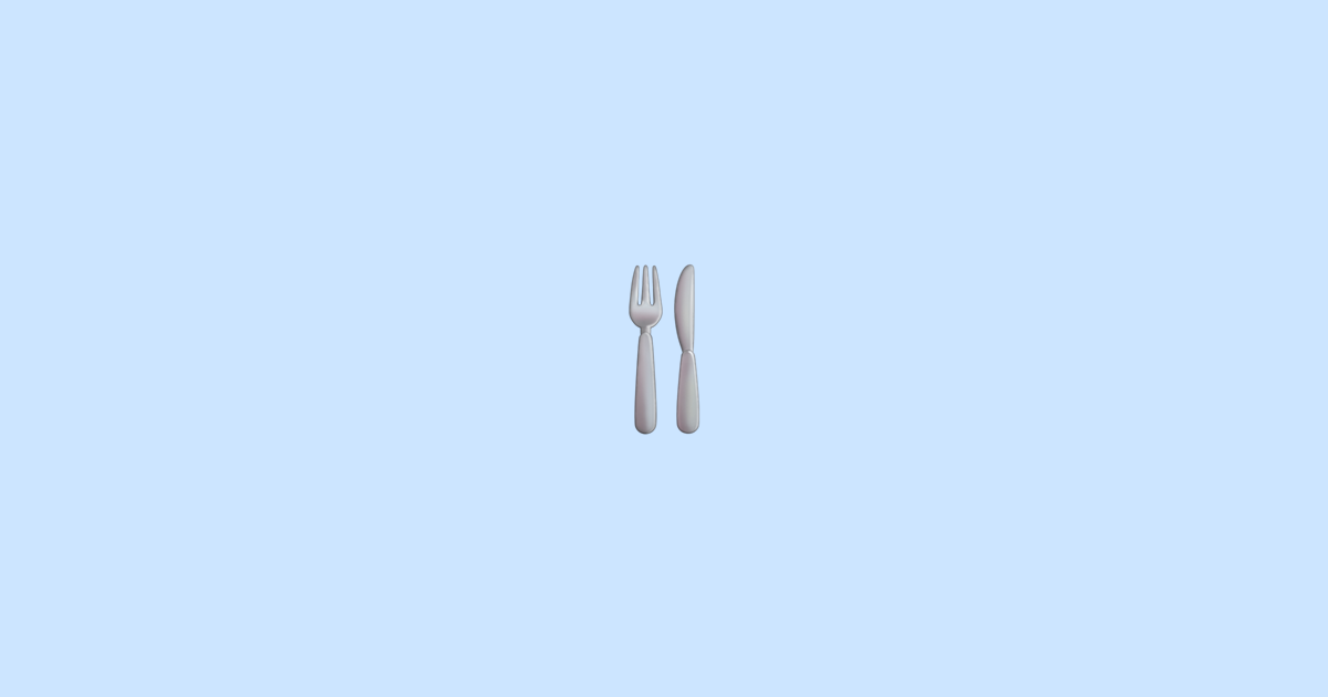 🍴 mes en vork - Emoji Betekenis