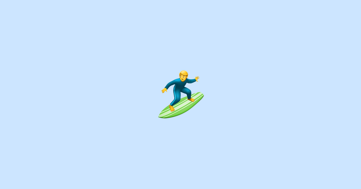 Man Surfing 🏄‍♂️ Emoji Meaning + Copy & Paste