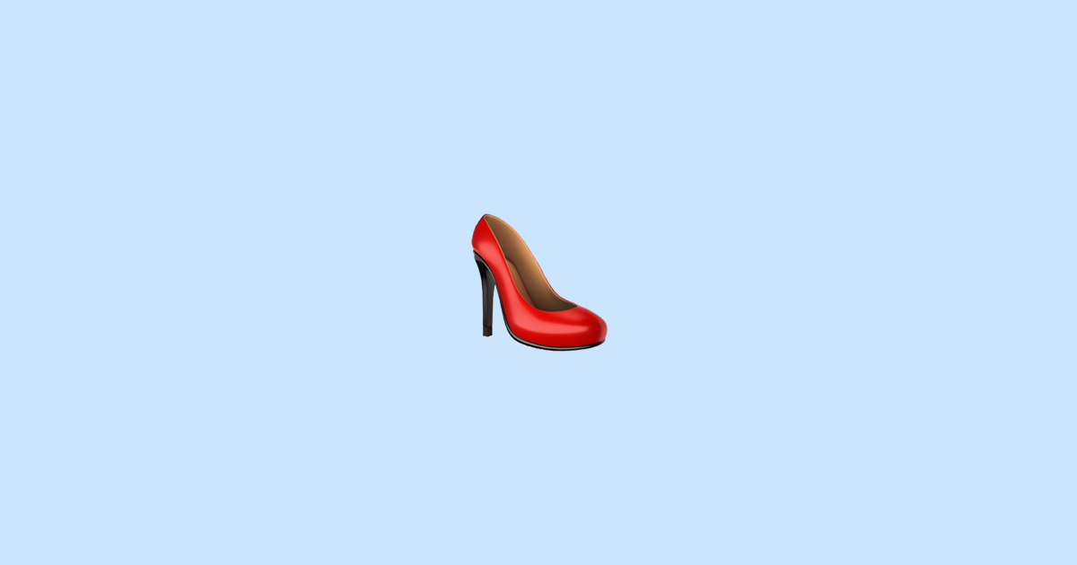 👠 schoen met hoge hak - Emoji Betekenis