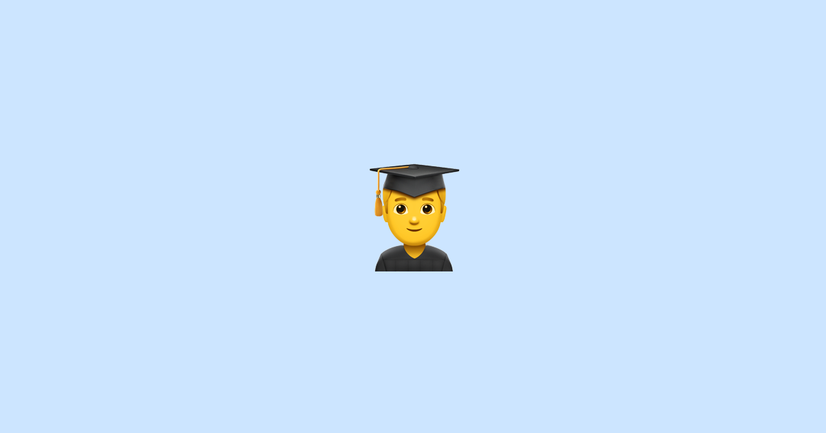 Man Student 👨‍🎓 Emoji Meaning + Copy & Paste