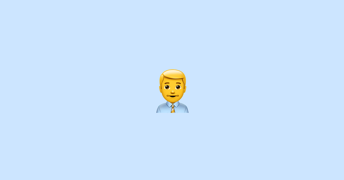 Man Office Worker 👨‍💼 Emoji Meaning + Copy & Paste