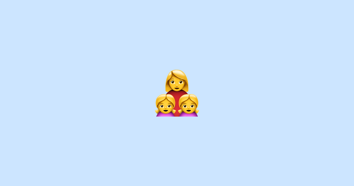 Family: Woman, Girl, Girl 👩‍👧‍👧 Emoji Meaning + Copy & Paste