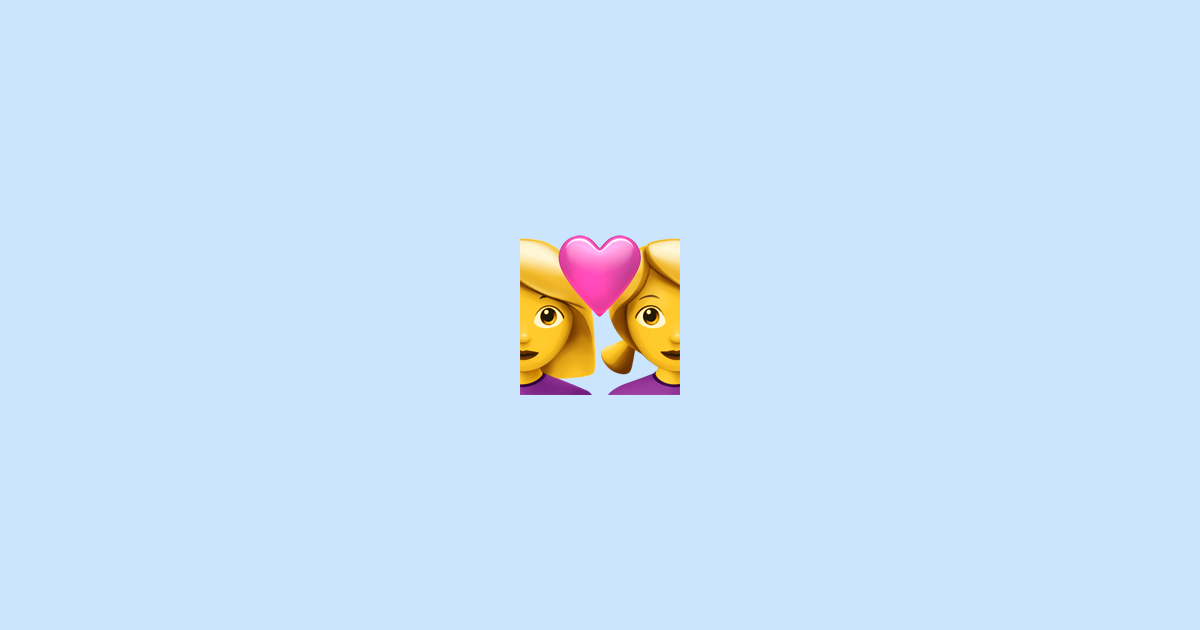 👩‍ ️‍👩 couple with heart: woman, woman - Emoji Meaning