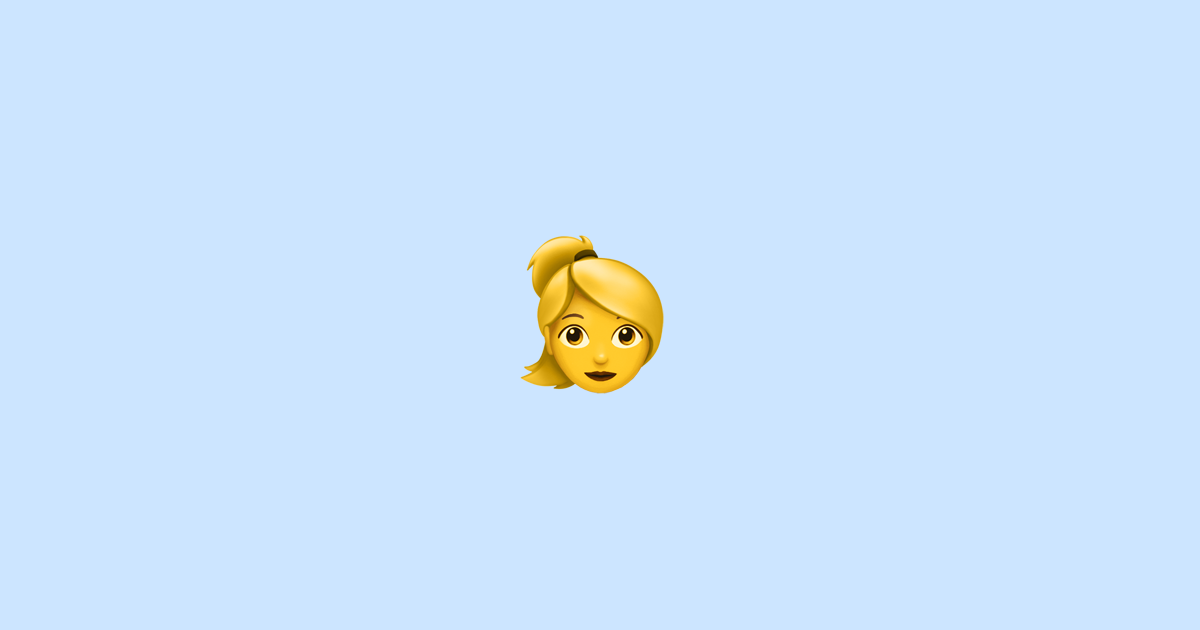 👱‍♀️ woman: blond hair - Emoji Meaning