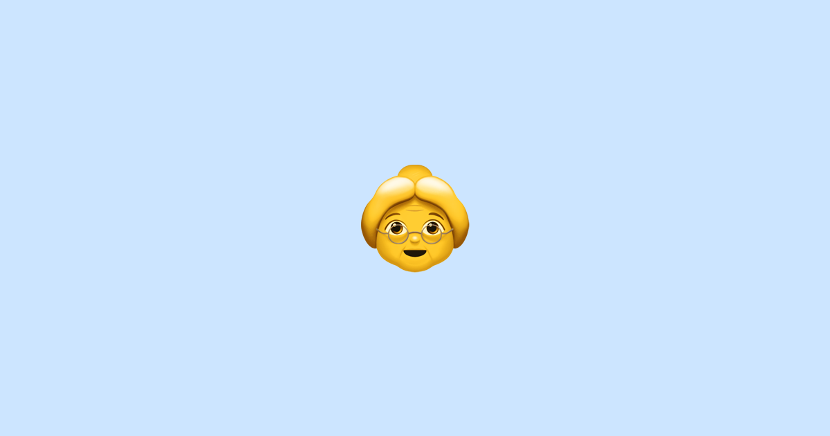 Old Woman 👵 Emoji Meaning + Copy & Paste