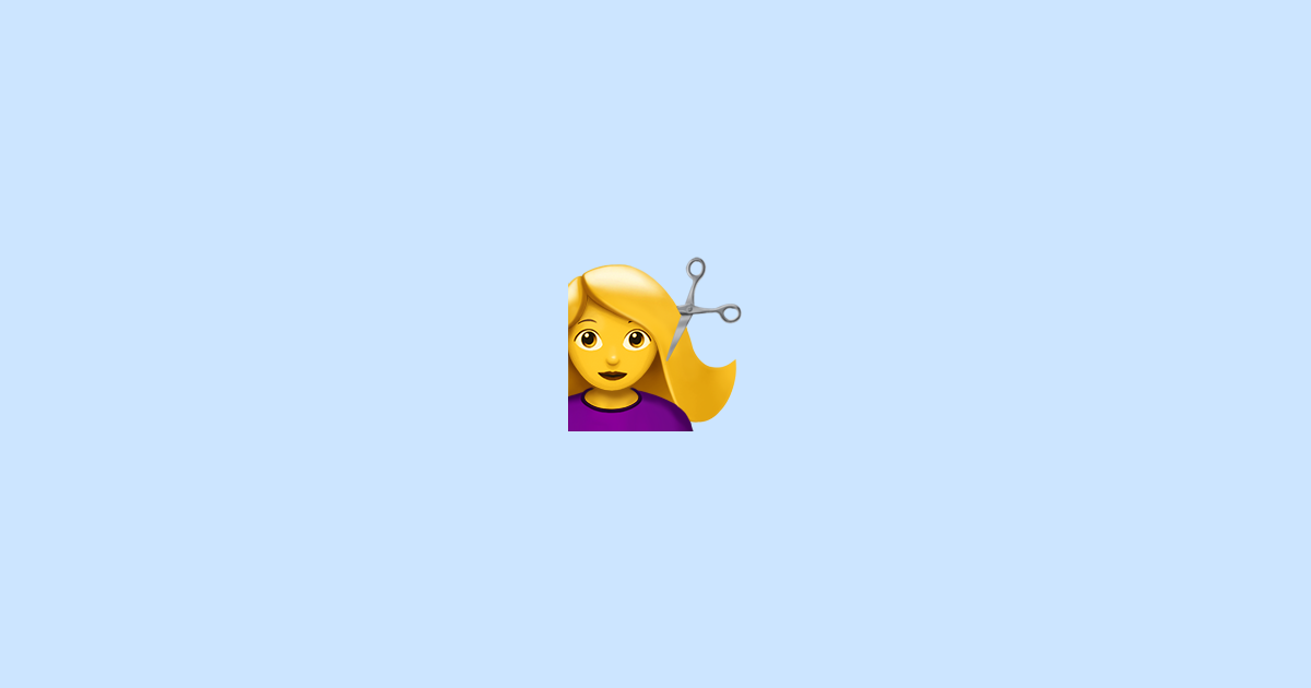 Woman Getting Haircut 💇‍♀️ Emoji Meaning + Copy & Paste