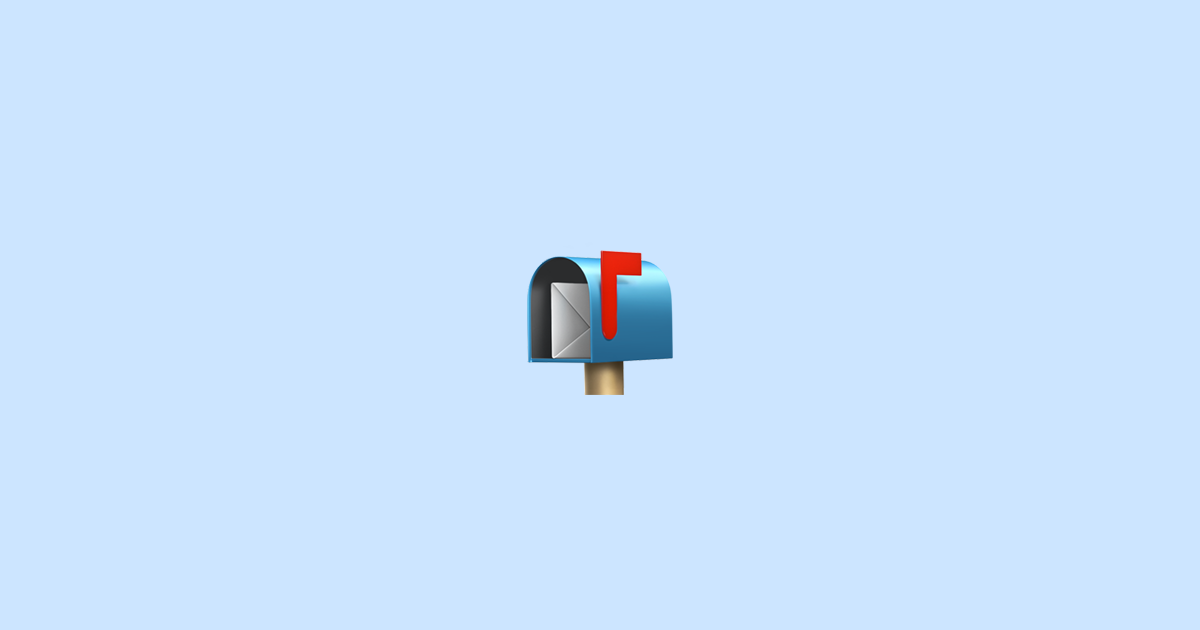 Boîte Aux Lettres Ouverte Drapeau Levé 📬 Emoji Signification + Copy & Paste