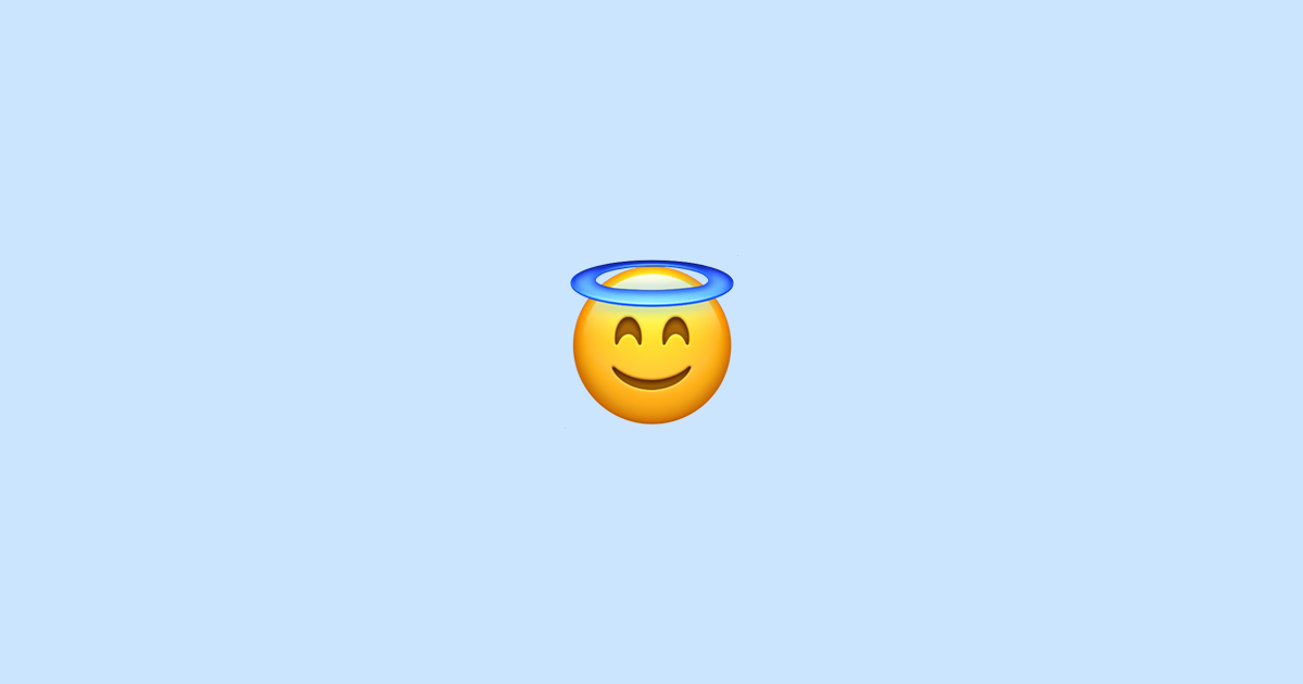 Smiling Face With Halo 😇 Emoji Meaning + Copy & Paste