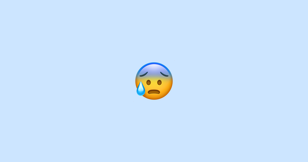 😰 Anxious Face With Sweat - Emoji Meaning