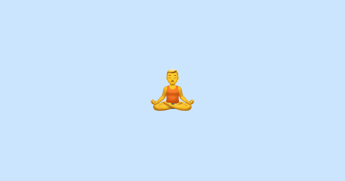 Man In Lotus Position 🧘‍♂️ Emoji Meaning + Copy & Paste