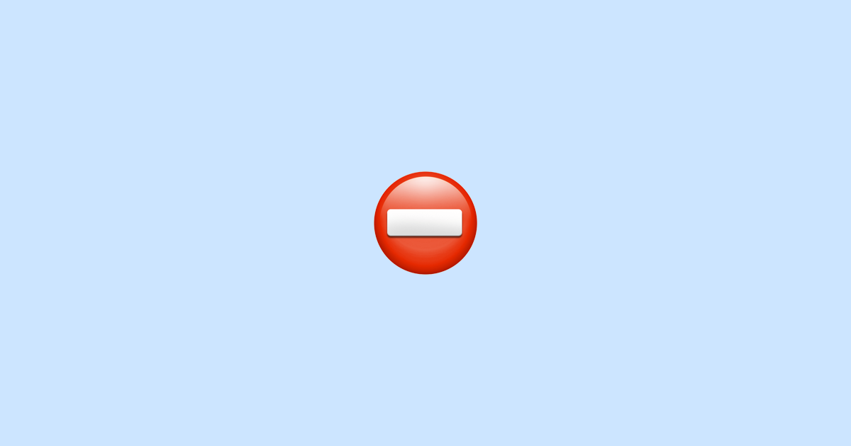 Sens Interdit ⛔ Emoji Signification + Copy & Paste